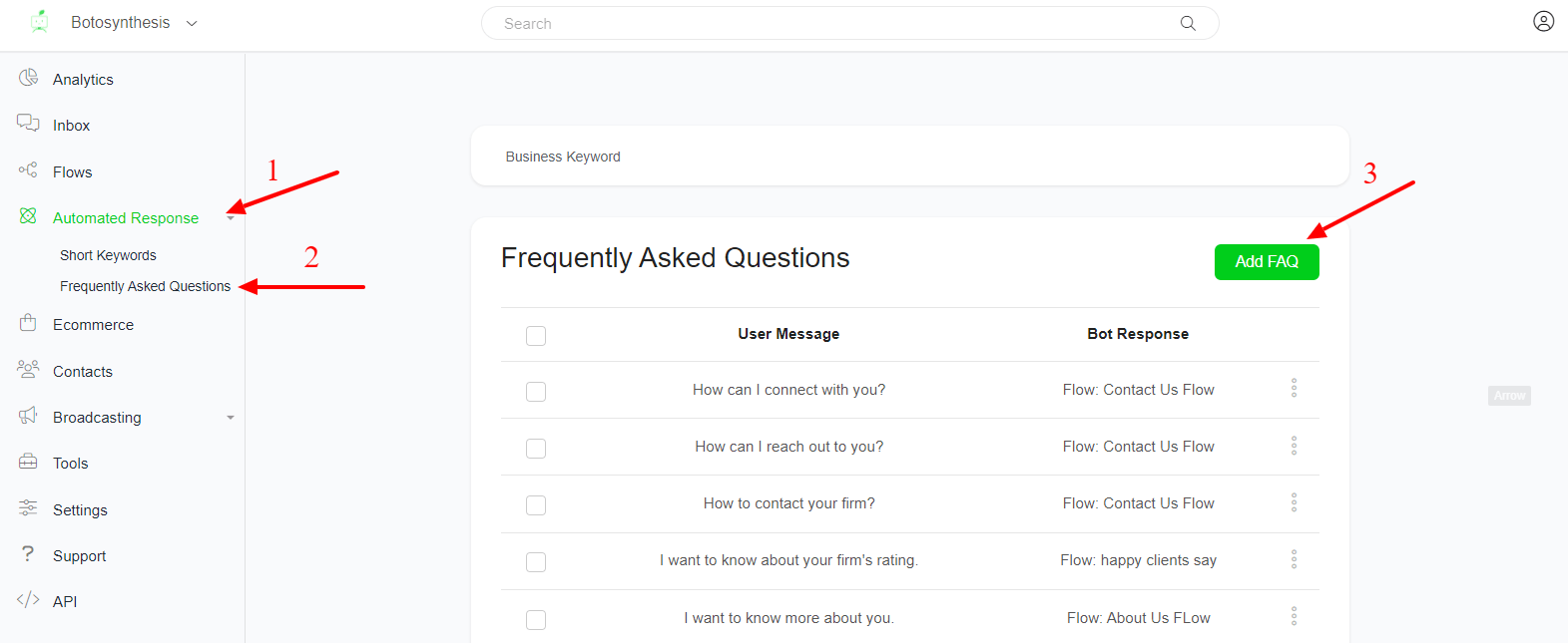 How to train your bot to reply to messages? - Botosynthesis.ai
