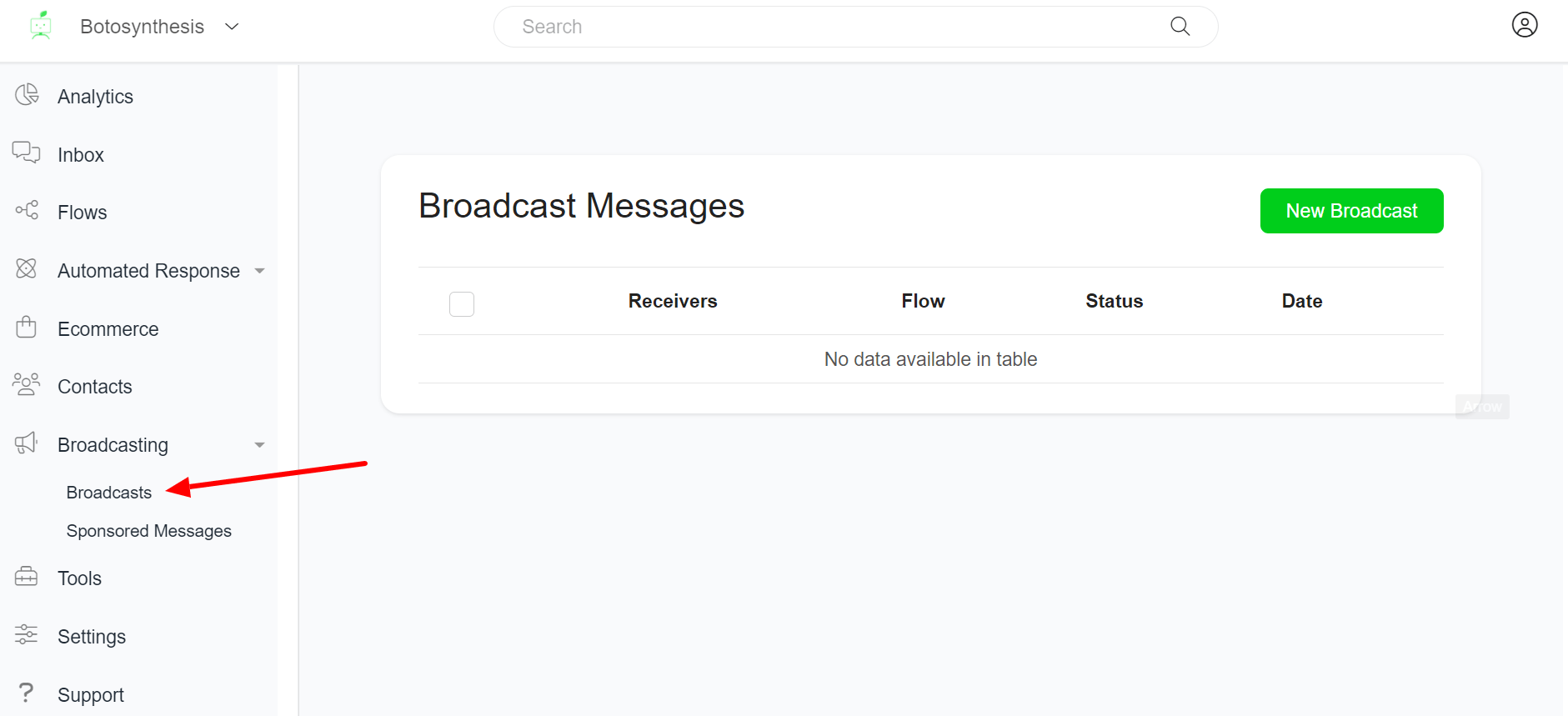 How to send a broadcast message? - Botosynthesis.ai